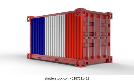 Rendu 3d d'un conteneur d'expédition ouvert : illustration de stock ...