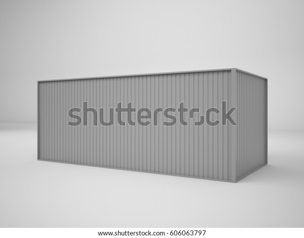 3d Rendering Shipping Container Isolated On Stock Illustration ...