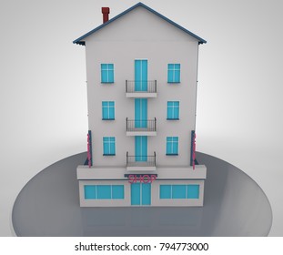 3d Rendering Shop Building Stock Illustration 794773000 | Shutterstock