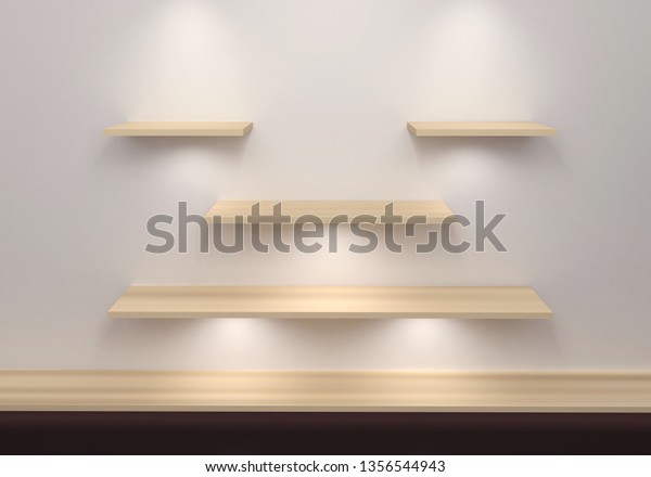 3d Rendering Showroom Wall Background Stock Illustration 1356544943