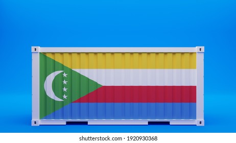 3d Rendering Side View Shipping Container Stock Illustration 1920930368 ...