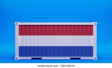 3d Rendering Side View Shipping Container Stock Illustration 1921758155 ...