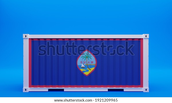 3d Rendering Side View Shipping Container Stock Illustration 1921209965 ...