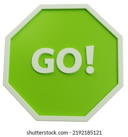 3d Rendering Sign Go Isolated Stock Illustration 2192185121 | Shutterstock