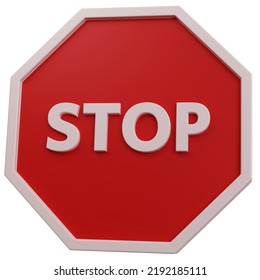 3d Rendering Sign Stop Isolated Stock Illustration 2192185111 | Shutterstock