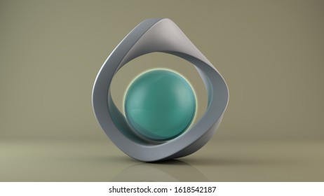 3d Rendering Silver Mobius Ribbon Symbol Stock Illustration 1618542187 ...