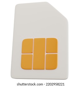 3d Rendering Sim Card Mobile Isolated Stock Illustration 2202958221 ...