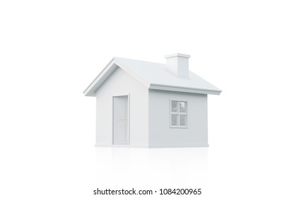 3d Rendering Simple House Isolated On Stock Illustration 1084200965 ...