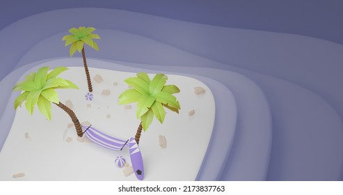3d Rendering Simple Polygonal Palm Trees Stock Illustration 2173837763 ...