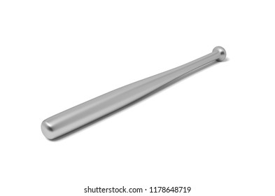 3d Rendering Single Metal Baseball Bat Stock Illustration 1178648719