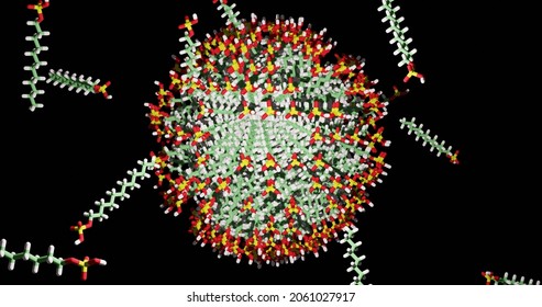 Ilustrasi Stok 3d Rendering Sodium Dodecyl Sulfate Sds 2061386999 ...
