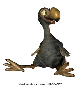 3d Rendering Sitting Friendly Cartoon Dodo Stock Illustration 81446221 ...