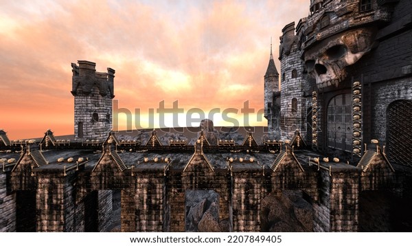 3d Rendering Skeleton Castle Stock Illustration 2207849405 | Shutterstock