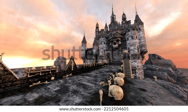 3d Rendering Skeleton Castle Stock Illustration 2212504605 | Shutterstock
