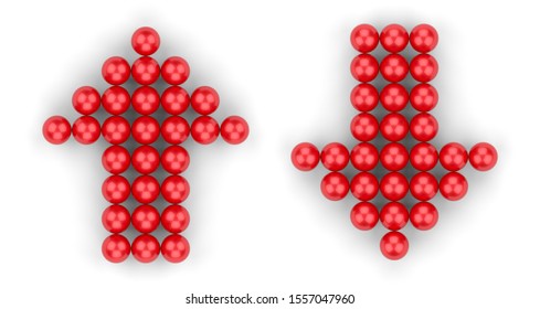 3d Rendering Small Red Ball Group Stock Illustration 1557047960