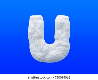 3d Rendering Snow Alphabet N Letter Stock Illustration 750094045