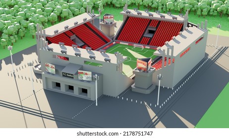 3d Rendering Soccer Stadium Outside View Stock Illustration 2178751747 ...