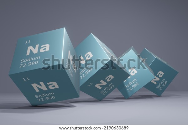 3d Rendering Sodium Chemical Element Periodic Stock Illustration ...