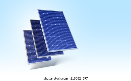 3d Rendering Solar Panels Isolated Background Stock Illustration ...