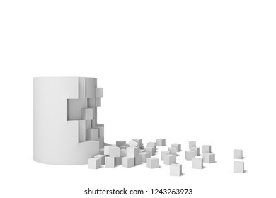 3d Rendering Solid Cylinder Shaped Block Stock Illustration 1243263973 ...