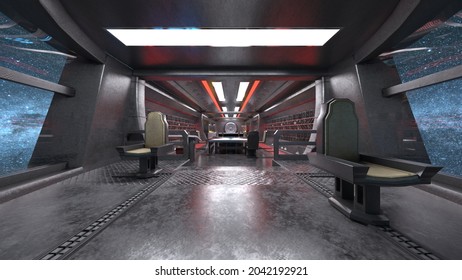 3d Rendering Spaceship Control Roomelements This Stock Illustration ...