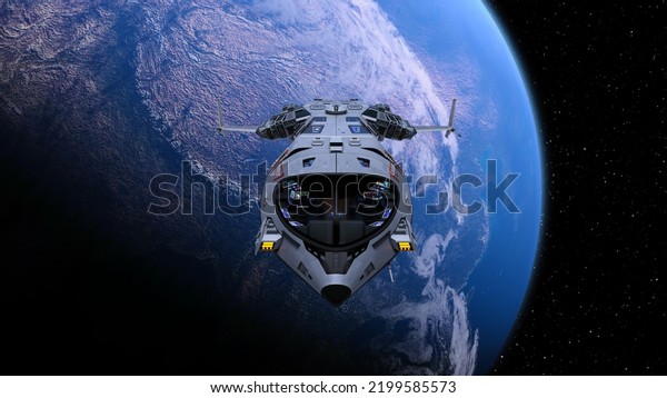 3d Rendering Spaceship Earth Elements This Stock Illustration ...
