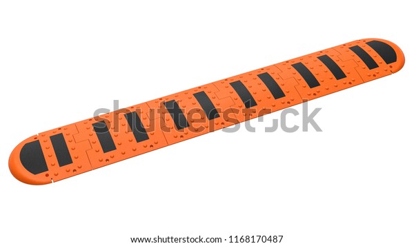3d Rendering Speed Bumps Sleeping Policeman Stock Illustration ...