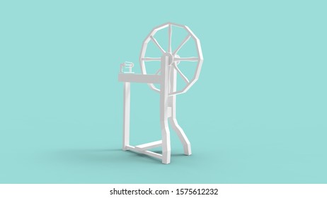 3d Rendering Spinning Wheel Isolated Studio Stock Illustration ...