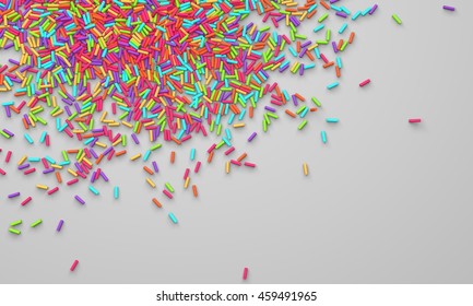 3d Rendering Sprinkles Background Stock Illustration 459491965 ...