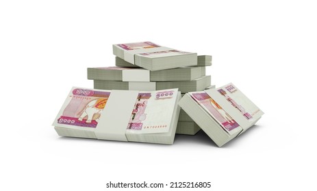 3d Stack 5000 Myanmar Kyat Notes Stock Illustration 2088221746 ...