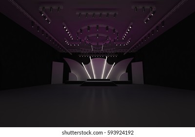 3d Rendering Stage Event Led Light: стоковая иллюстрация, 593924192 ...
