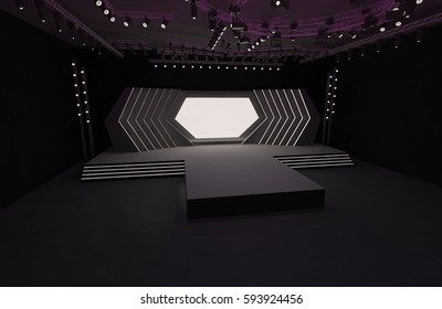 3d Rendering Stage Event Led Light 스톡 일러스트 593924456 | Shutterstock