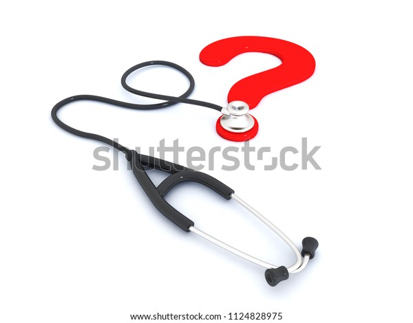 3d Rendering Stethoscope Question Mark Stock Illustration 1124828975 ...