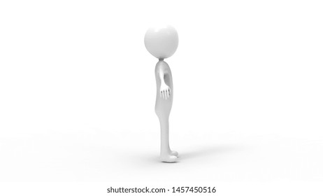3d Rendering Stick Figure Isolated White Stock Illustration 1457450516 ...