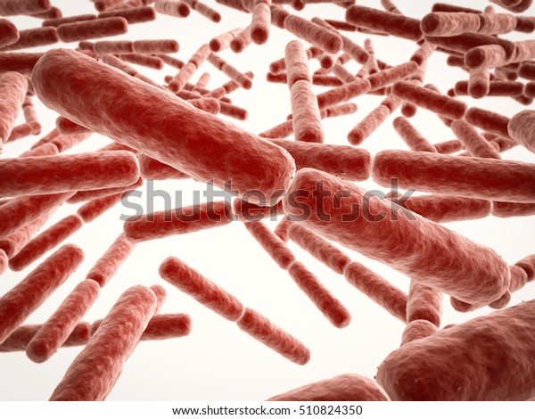 3d Rendering Stick Shape Bacteria Cells Stock Illustration 510824350 ...
