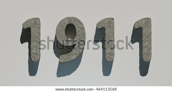3d Rendering Stone Year 1911 Stock Illustration 464113568 | Shutterstock