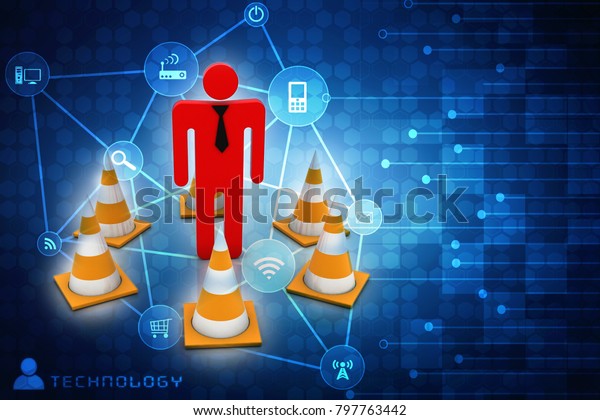 3d Rendering Stop Travail Stock Illustration 797763442 | Shutterstock