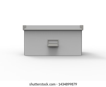 3d Rendering Storage Box Isolated White Stock Illustration 1434899879 ...