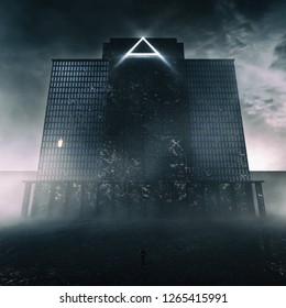 3d Rendering Majestic Temple Structure Gigantic Stock Illustration ...