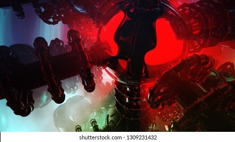 3d Rendering Strange High Tech Alien Stock Illustration 1309231432 ...