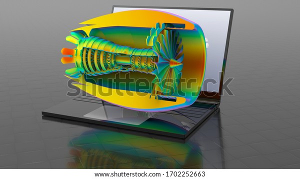 3d Rendering Structural Analysis Turbine Stock Illustration 1702252663 ...