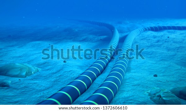 3d Rendering Submarine Cables Stock Illustration 1372606610