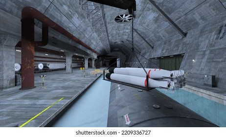 3d Rendering Submarine Dock Stock Illustration 2209336727 | Shutterstock