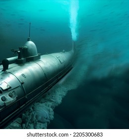 3d Rendering Submarine Periscope Depth Stock Illustration 2205300683 ...