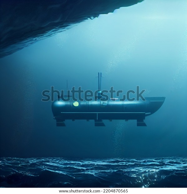 3d Rendering Submarine Periscope Depth Stock Illustration 2204870565 ...