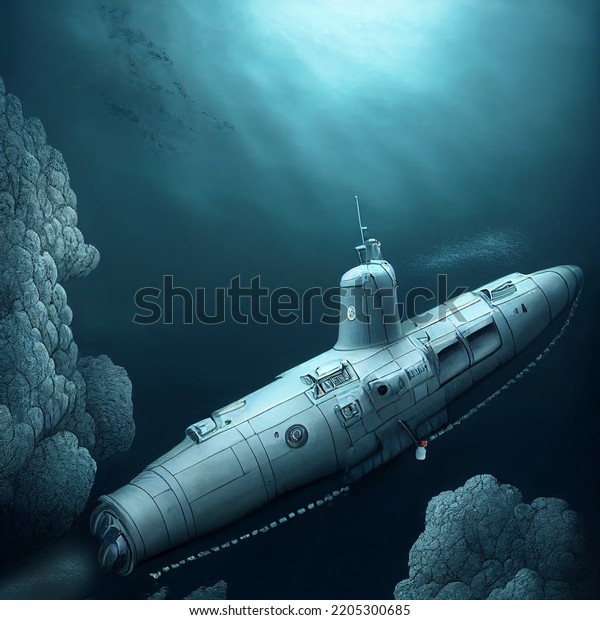 3d Rendering Submarine Periscope Depth Stock Illustration 2205300685 ...