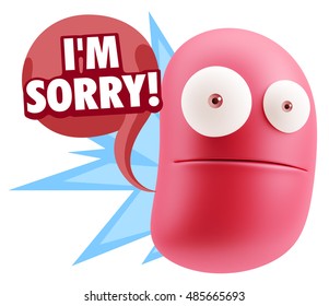 3d Rendering Surprise Character Face Emoticon Stock Illustration 485665651