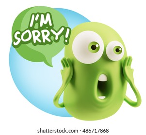 3d Rendering Surprise Character Face Emoticon 스톡 일러스트 486717868 ...