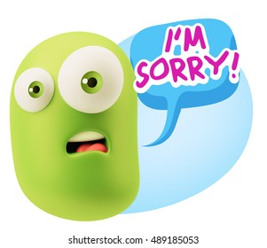3d Rendering Surprise Character Face Emoticon 스톡 일러스트 489186574 ...