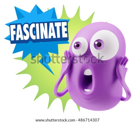 3 D Rendering Surprise Character Face Emoticon Stock Illustration ...